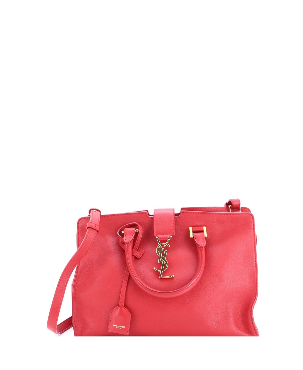 Click here for Pre-Owned Saint Laurent Small Monogram Cabas Leath... prices