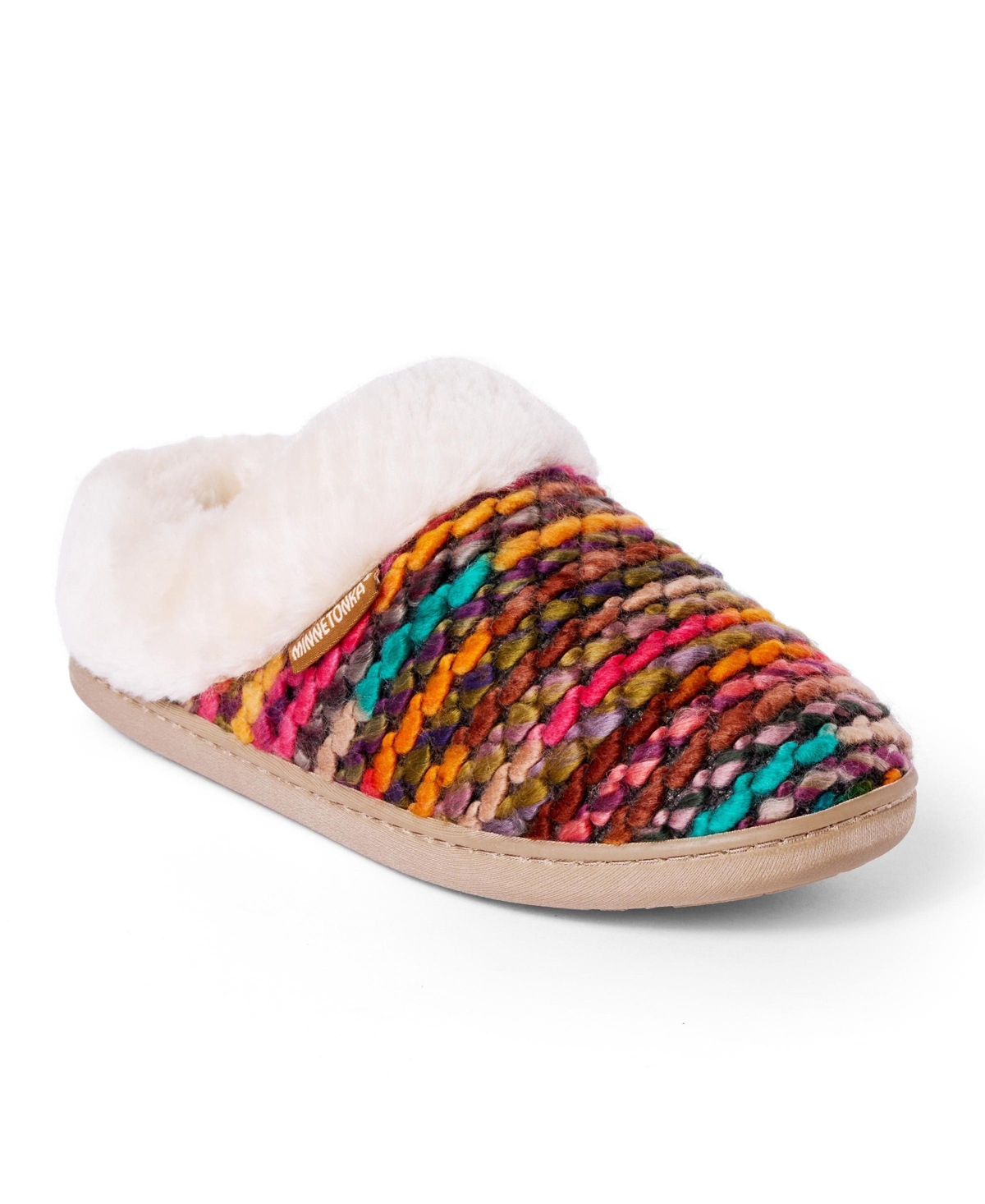 Click here for Minnetonka Womens Dina Clog Slippers - Knit multi prices