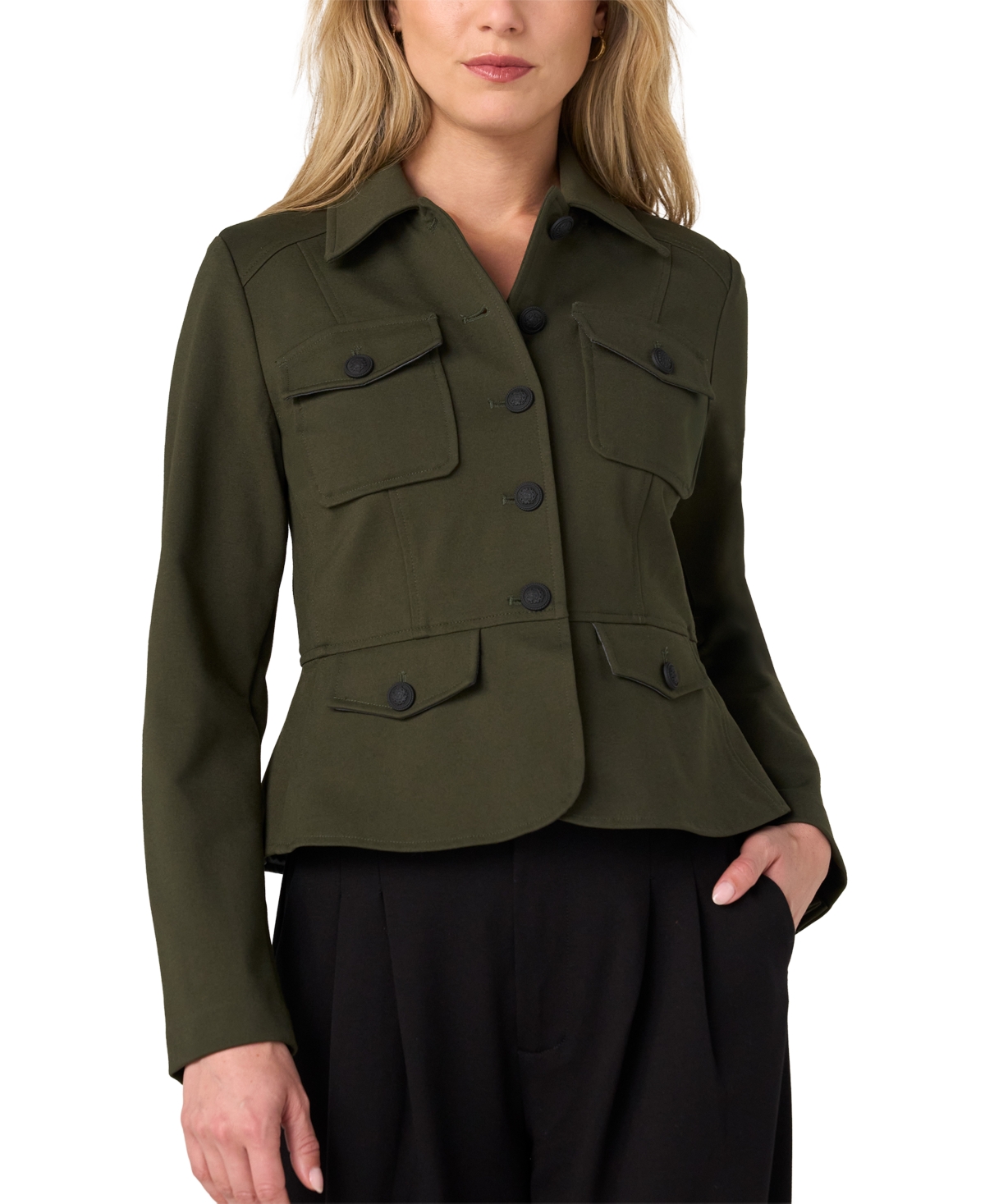 Click here for Liverpool Los Angeles Petite Peplum Button-Front S... prices
