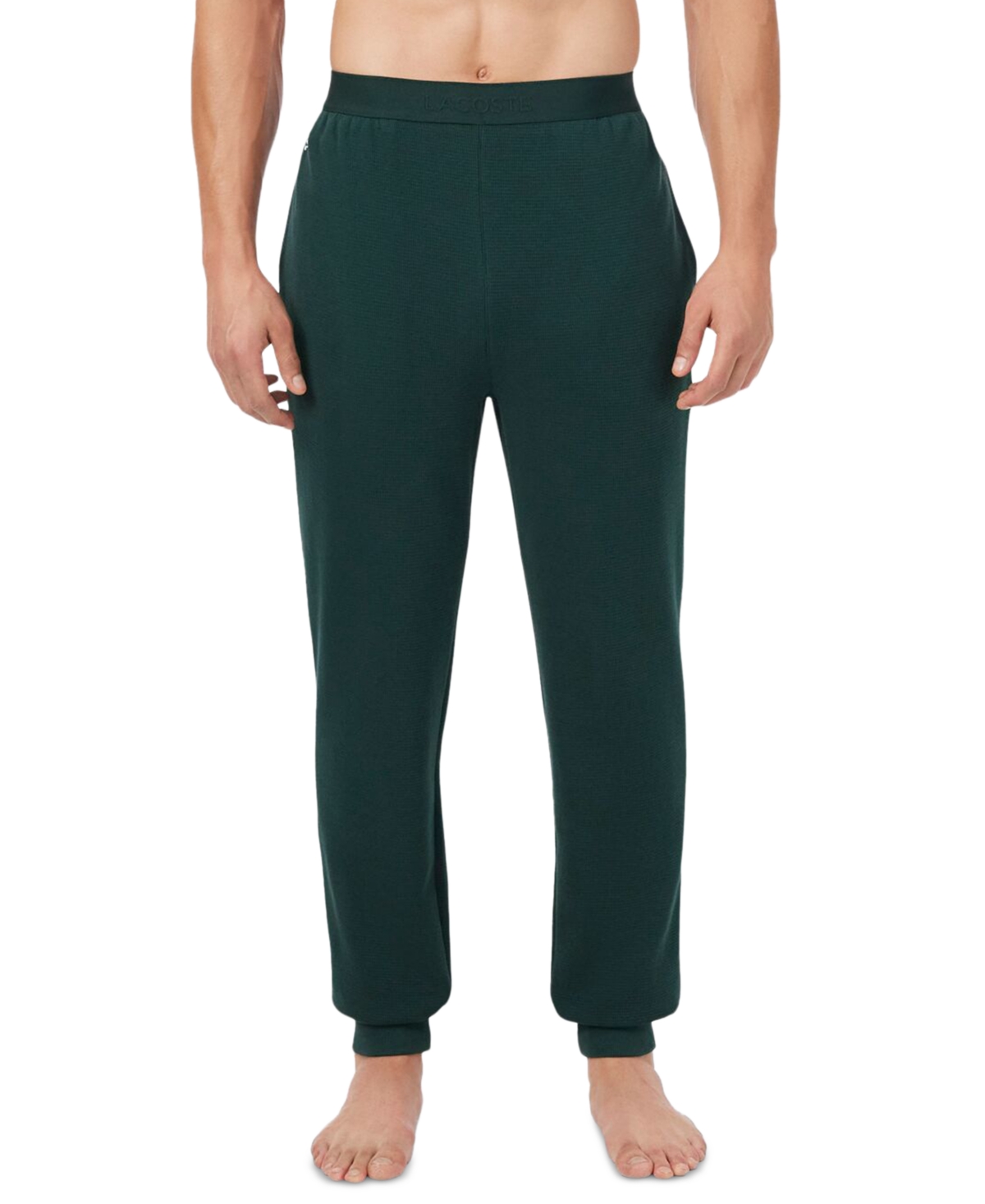 Click here for Lacoste Mens Straight-Fit Thermal Waffle-Knit Jogg... prices