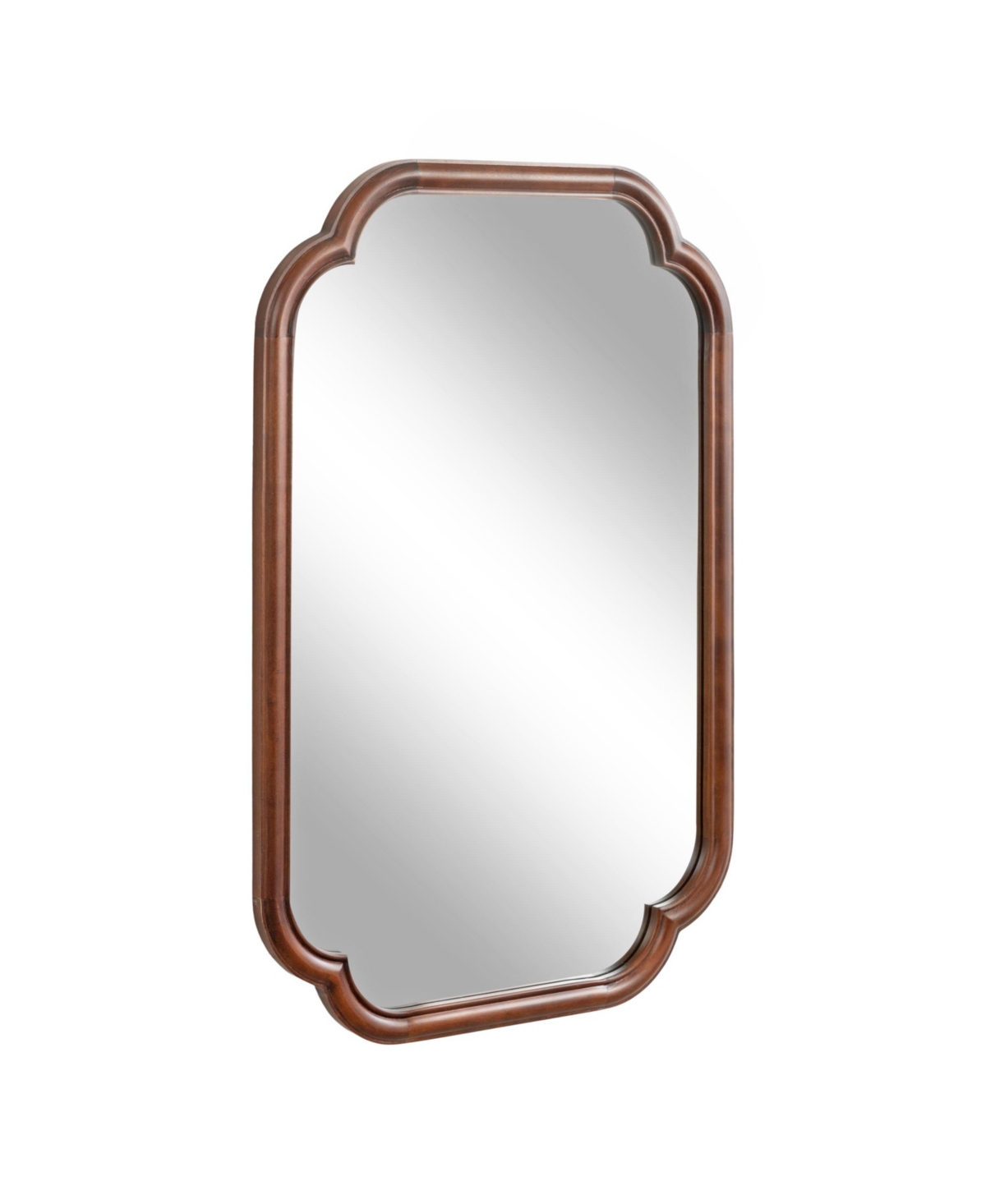 Click here for Kate and Laurel Glenby Scallop Wall Mirror - Walnu... prices