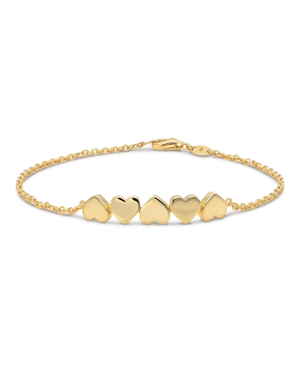 Click here for Devata Sweet Heart Chain Bracelet in 14K Gold  6.5... prices