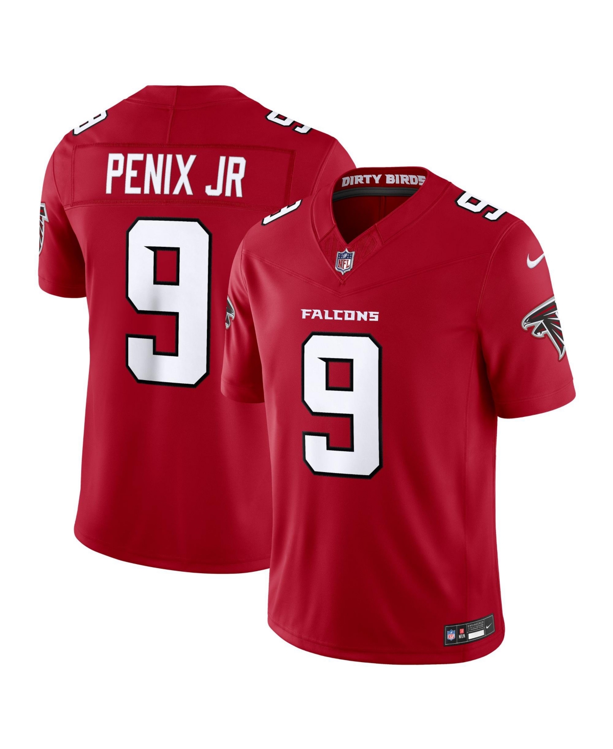 Click here for Nike Mens Michael Penix Jr. Red Atlanta Falcons Te... prices