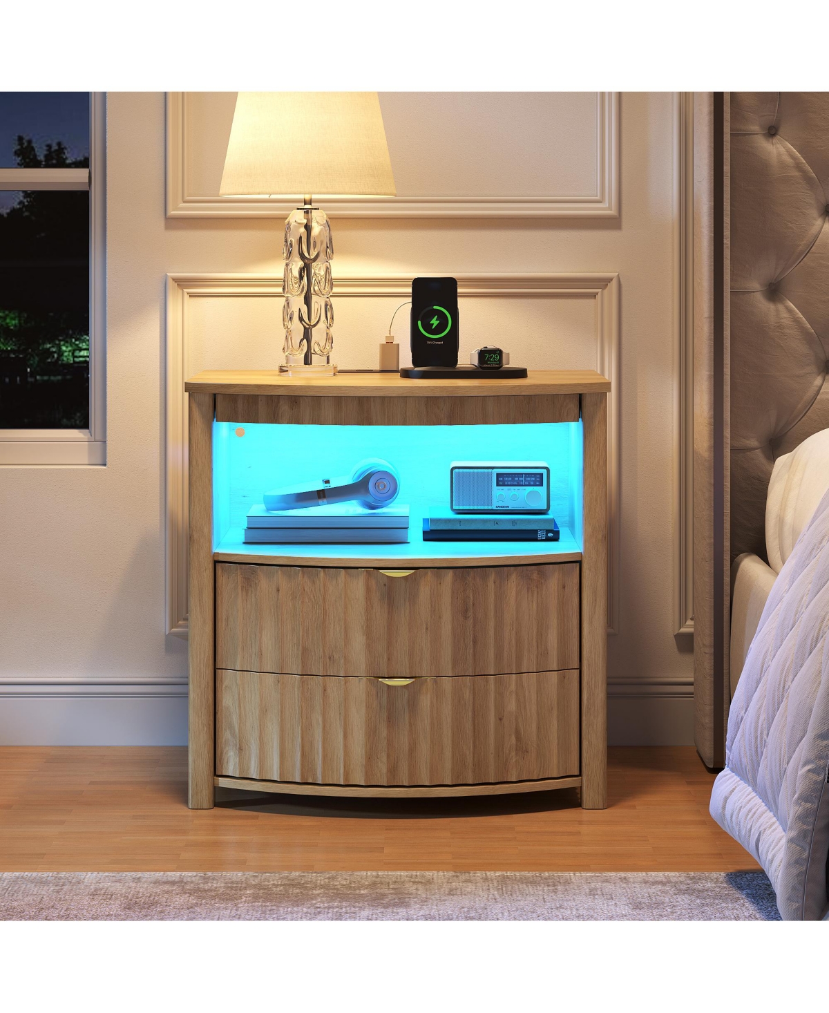 Click here for Vlsrka Modern Nightstand With Human Sensor Light... prices