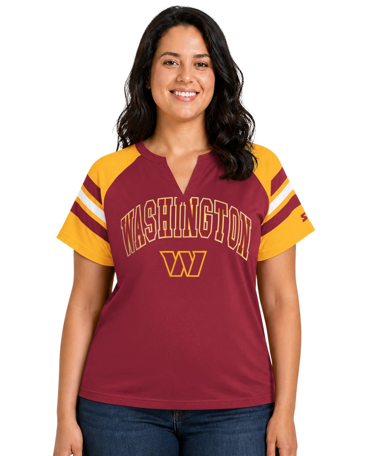Click here for Starter Womens Burgundy Washington Commanders Plus... prices