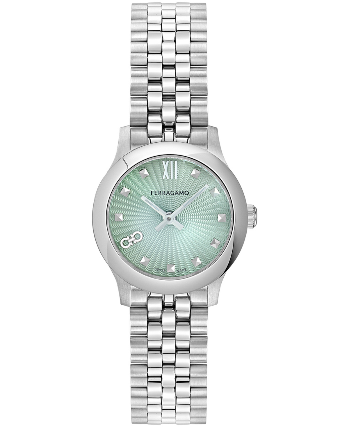 Click here for Ferragamo Womens Silver Stainless Steel Bracelet W... prices