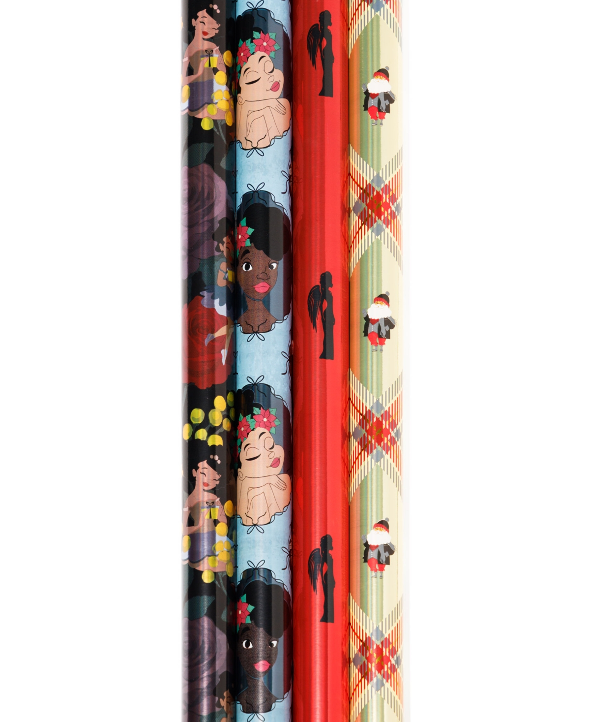 Click here for Black Paper Party Noire Noel Gift Wrap 4-Pack - Mu... prices