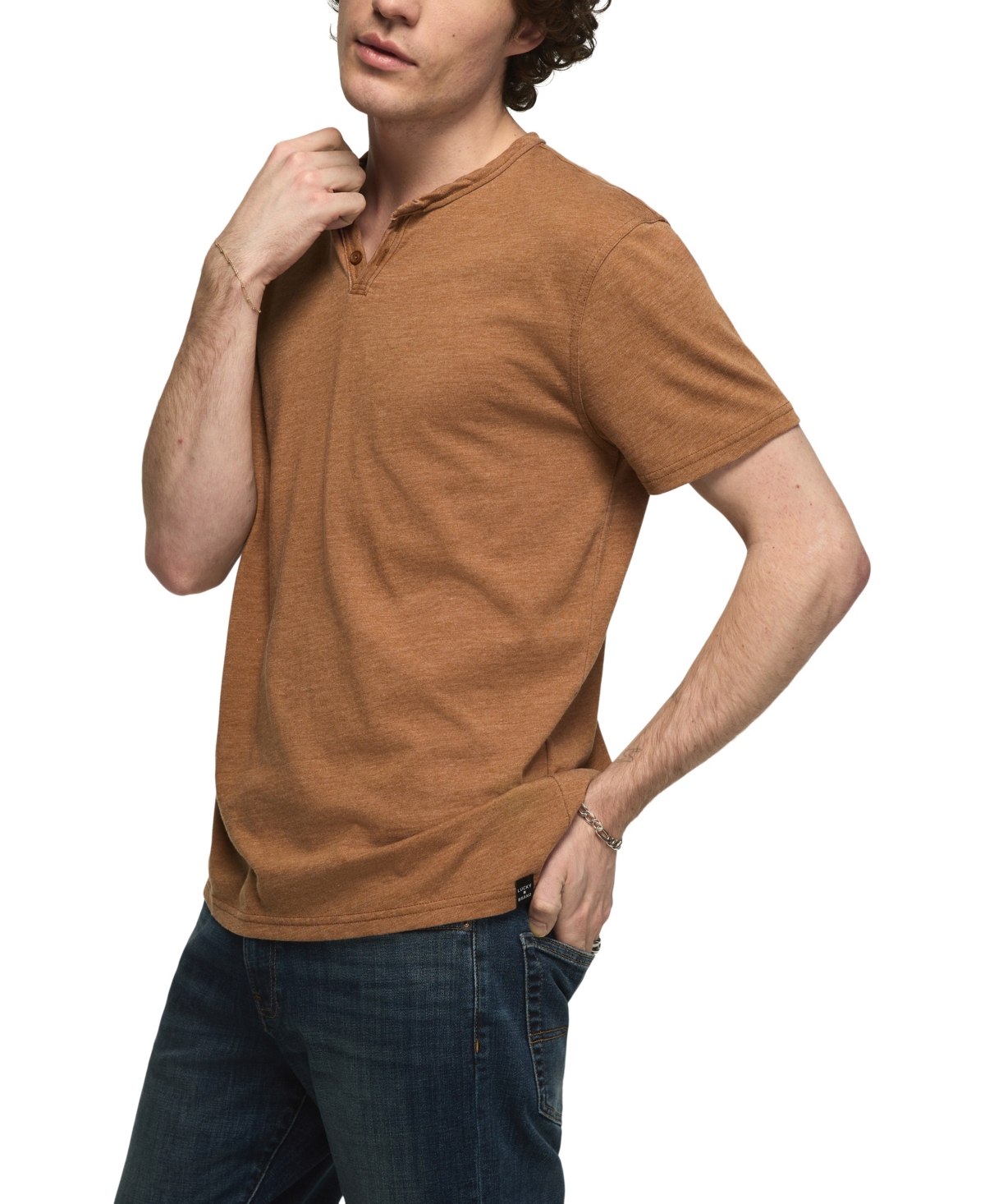 Click here for Lucky Brand Mens Venice Burnout Notch Short Sleeve... prices