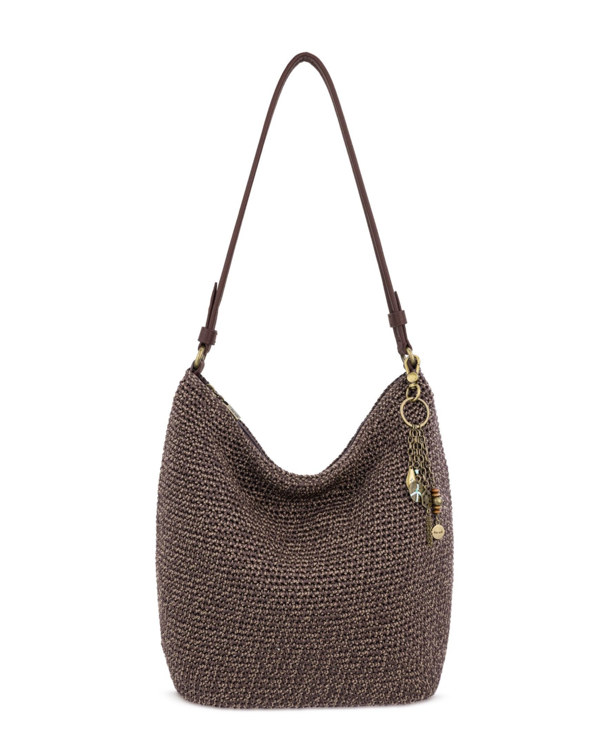 Click here for The Sak Sequoia Crochet Medium Hobo Handbag - Nutm... prices