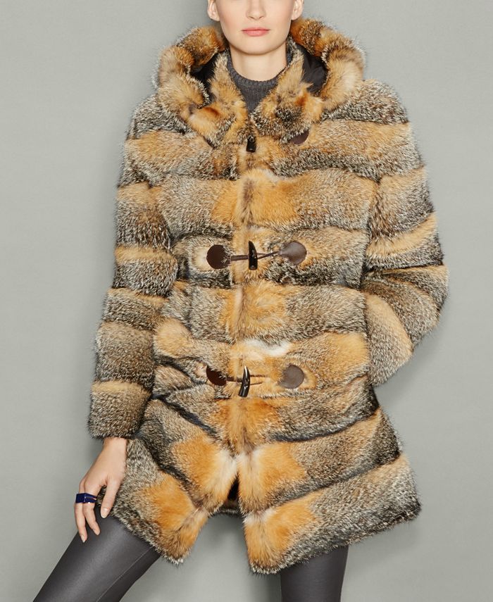 The Fur Vault Fox Fur Hooded Parka - Macy's