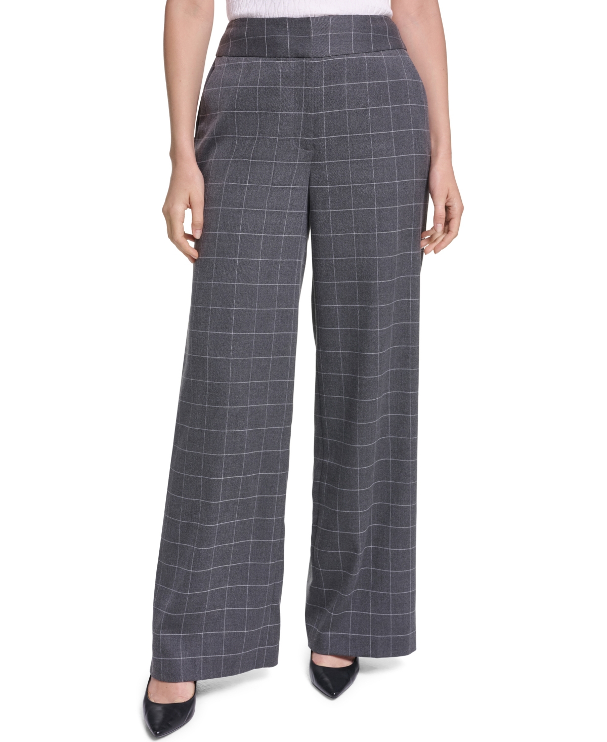 Click here for Calvin Klein Womens Whitney Pant High-Rise Wide-Le... prices