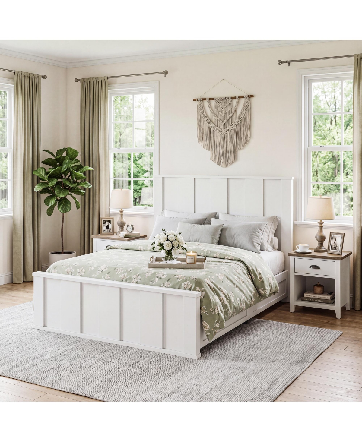 Click here for Gaomon Wood Panel Platform Bed Frame with Slat Sup... prices