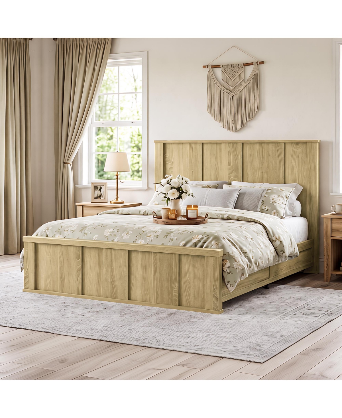 Click here for Gaomon Wood Panel Platform Bed Frame with Slat Sup... prices