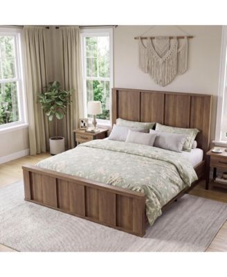 Click here for Wood Panel Platform Bed Frame With Slat Support Sy... prices