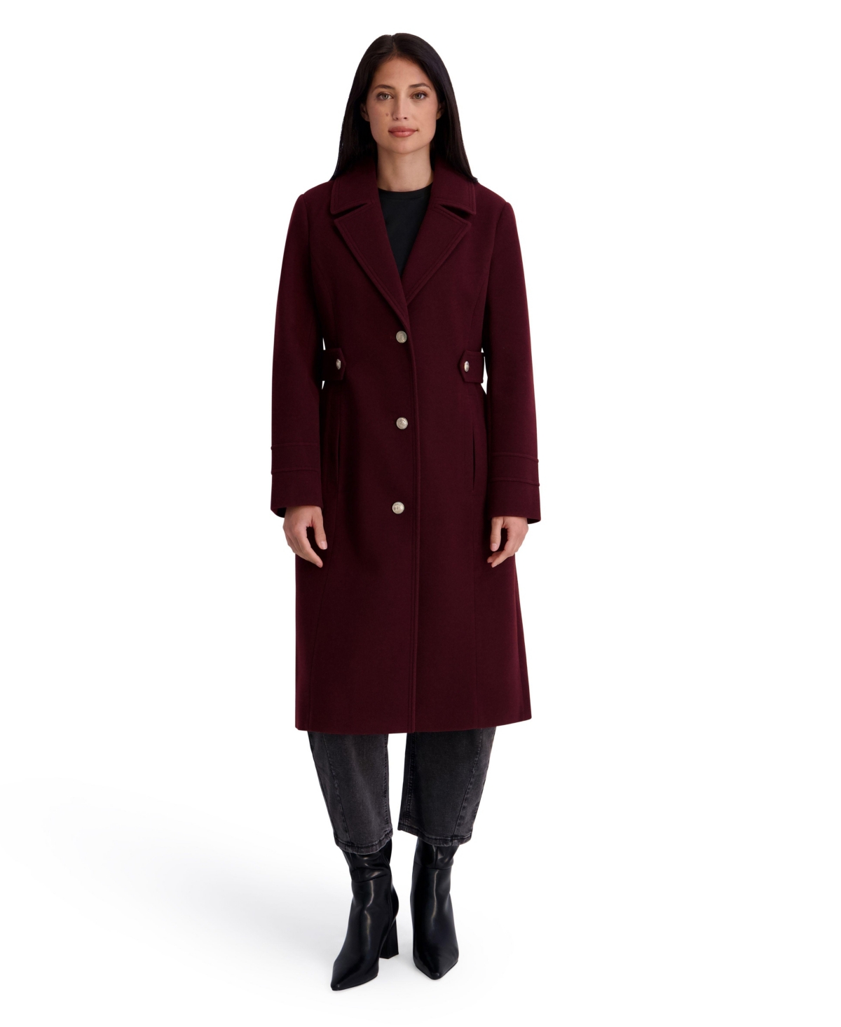 Click here for Kensie Womens Faux Wool Walker With Button Front -... prices