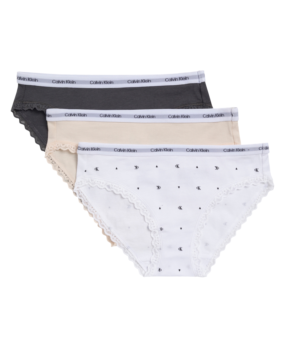 Click here for Calvin Klein Girls 6-16 Mid-Rise Bikni  3-Pack - B... prices