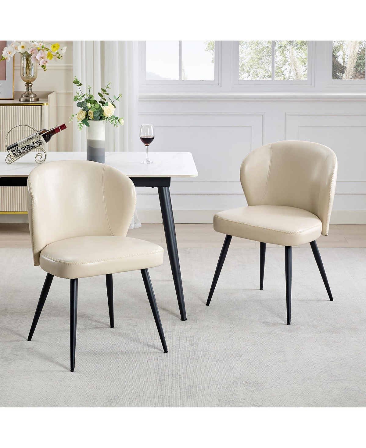 Click here for homfan Upholstered Chairs Set of 2 with Comfortabl... prices