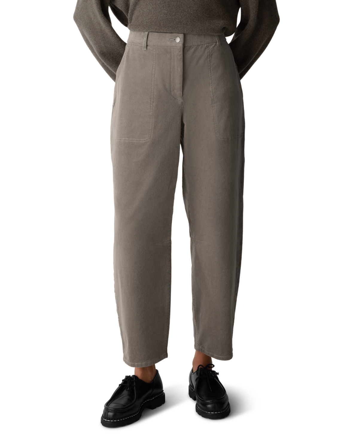 Click here for Eileen Fisher Petite Ankle Arch Corduroy Mid-Rise... prices
