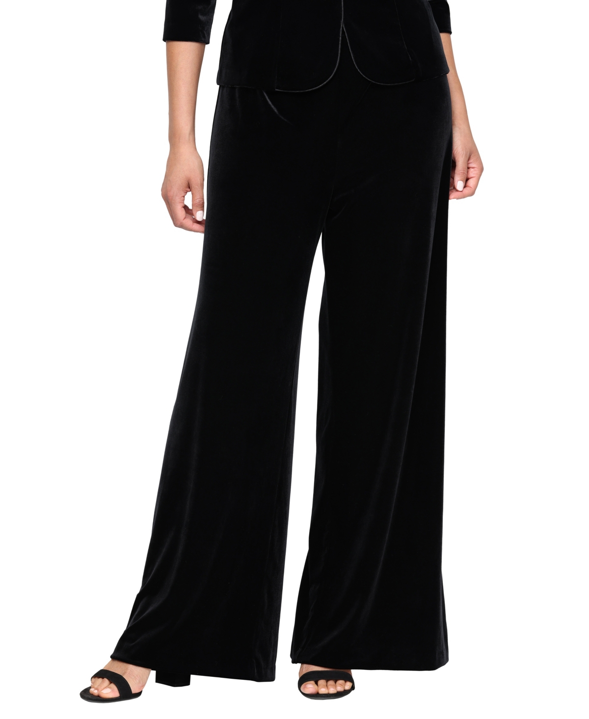 Click here for Alex Evenings Womens Palazzo Wide-Leg Velvet Pants... prices
