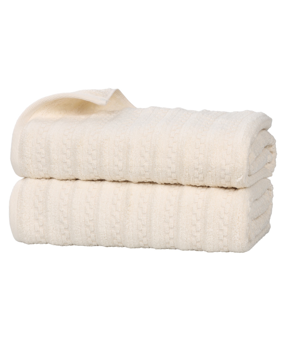 Click here for Superior Zuma Cotton 2-Piece Bath Sheets Set - Ivo... prices