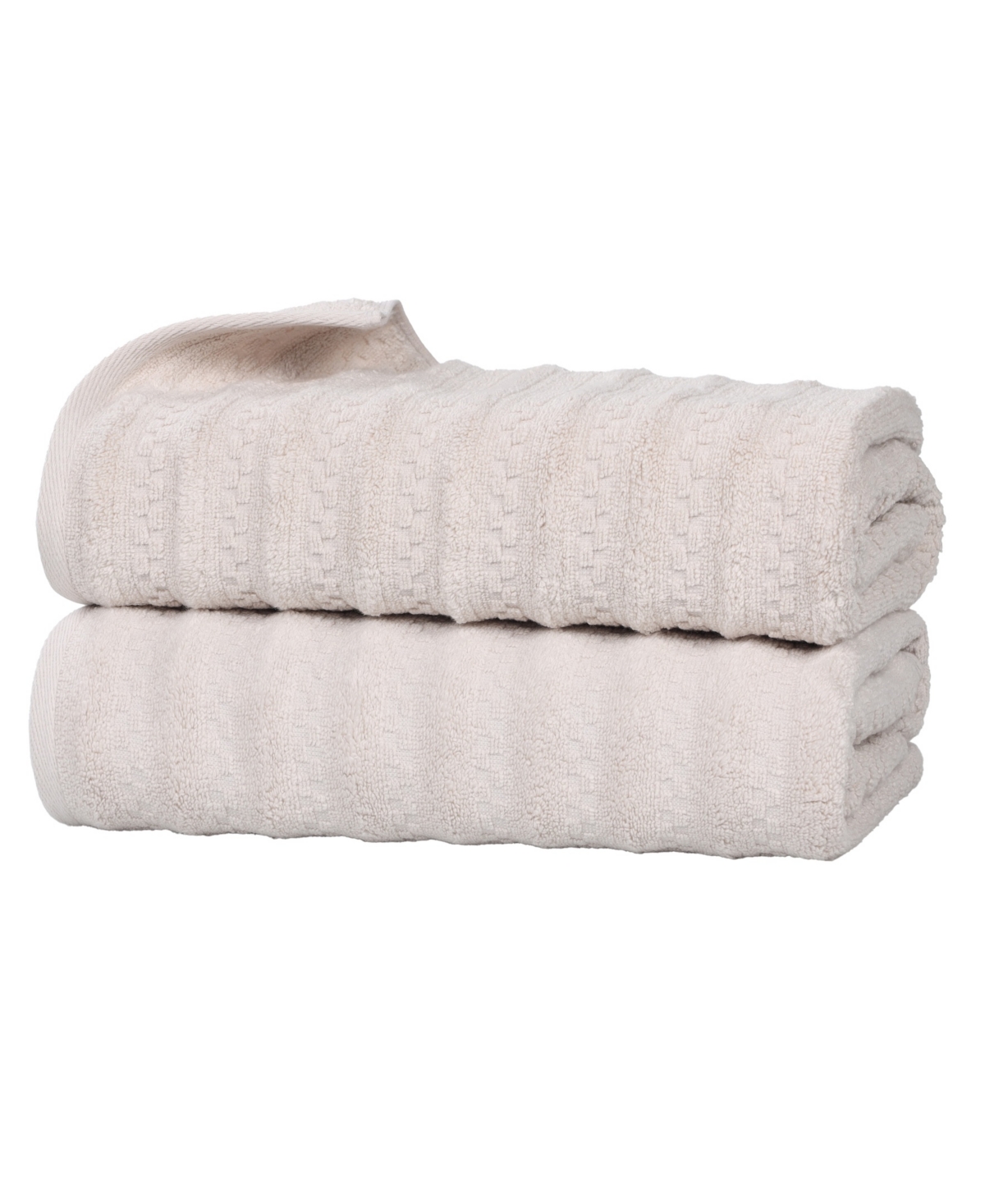 Click here for Superior Zuma Cotton 2-Piece Bath Sheets Set - Sil... prices