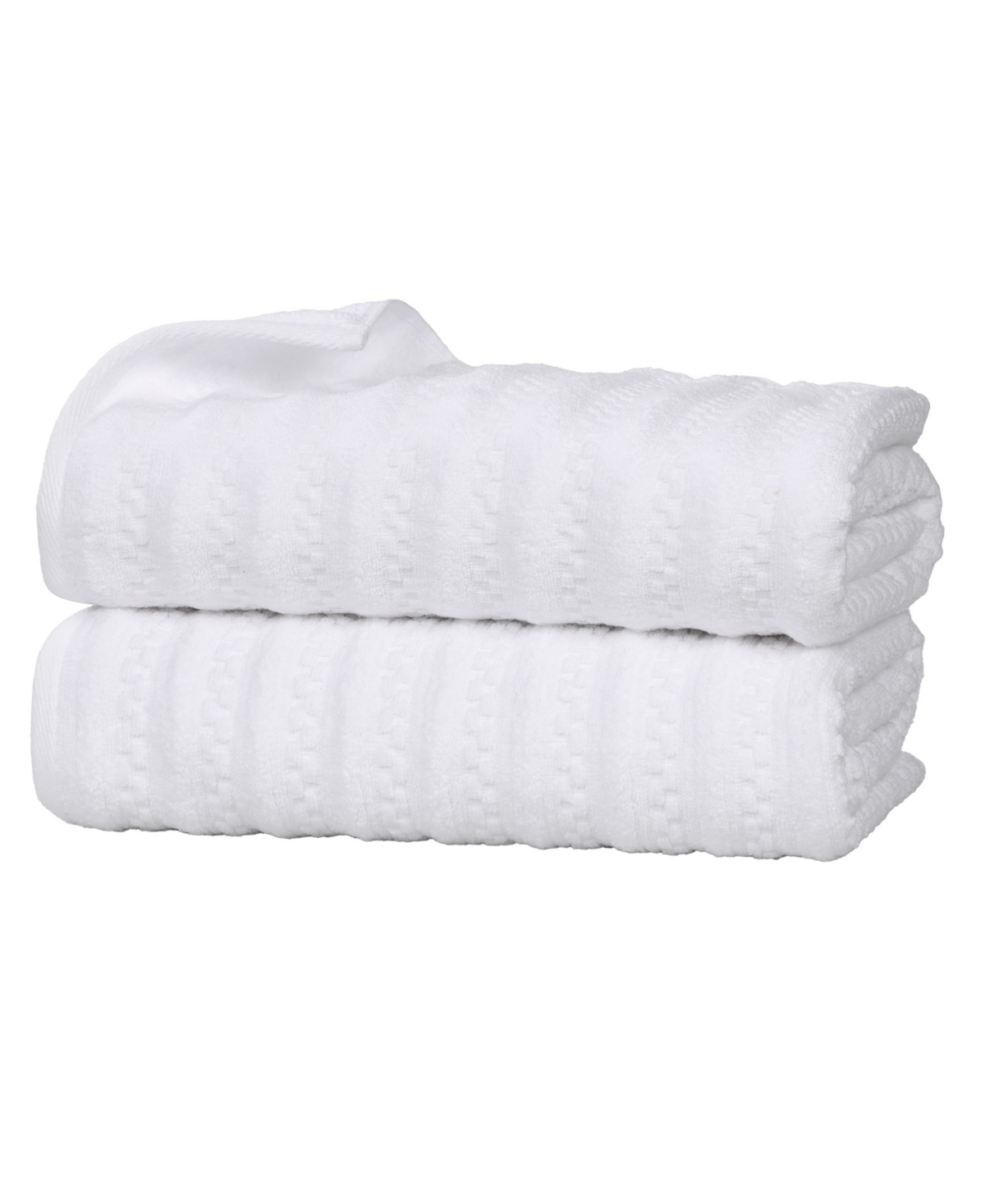Click here for Superior Zuma Cotton 2-Piece Bath Sheets Set - Whi... prices