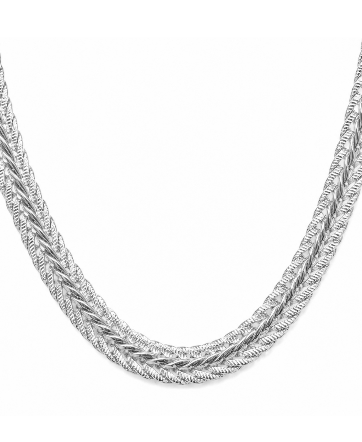 Click here for And Now This Fine Silver-Plated Woven Necklace - S... prices
