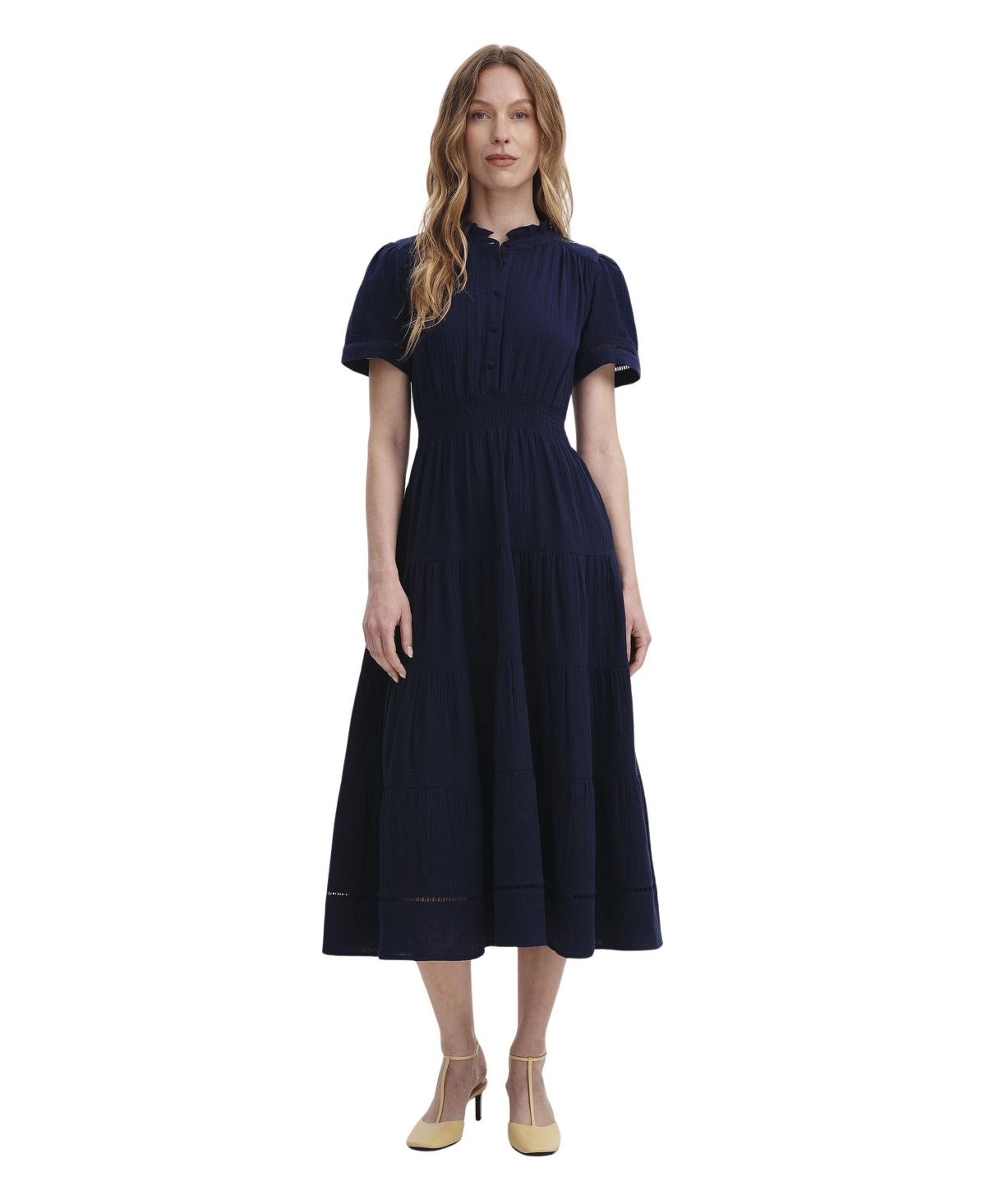 Click here for Finery London Womens Natalia Cotton Cheesecloth Mi... prices