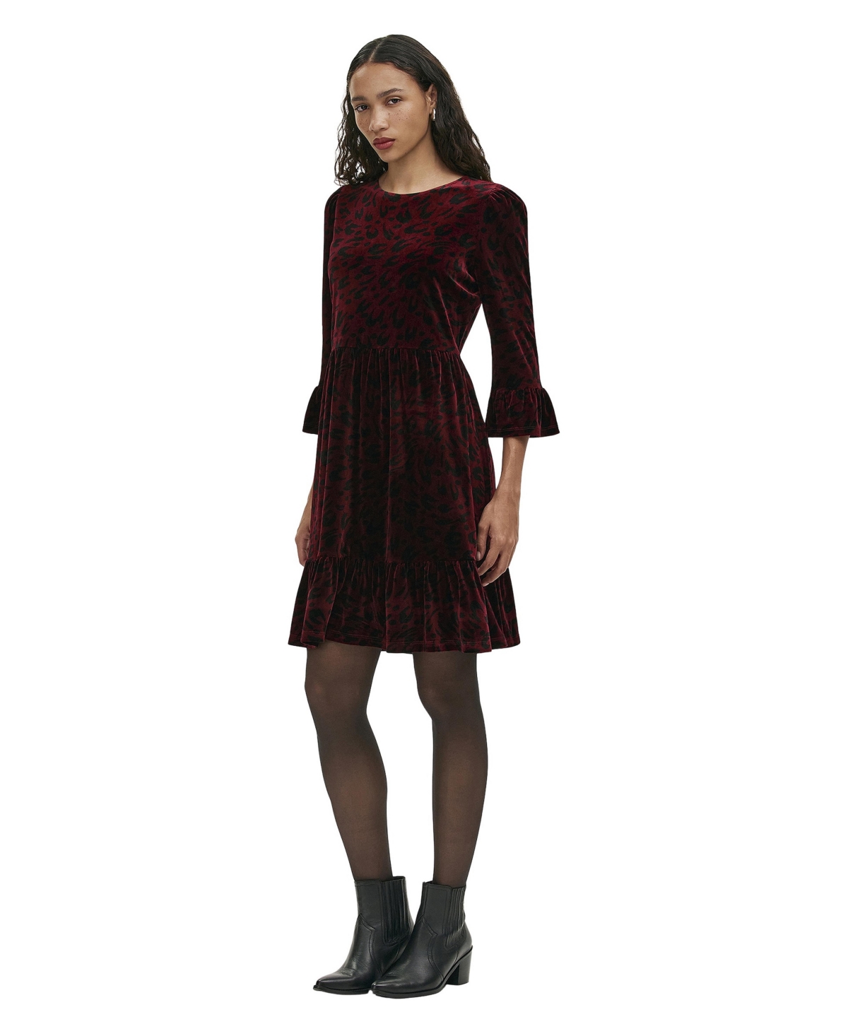 Click here for Finery London Womens Cammie Velvet Short Dress - B... prices