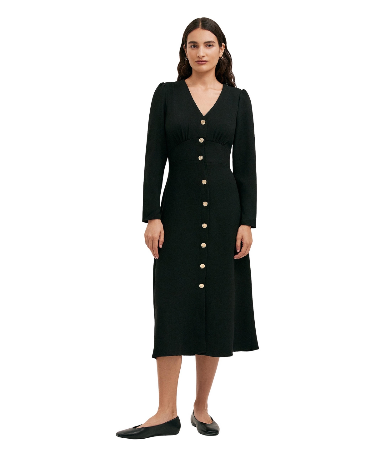 Click here for Finery London Womens Caprice Long Sleeve Crepe Mid... prices
