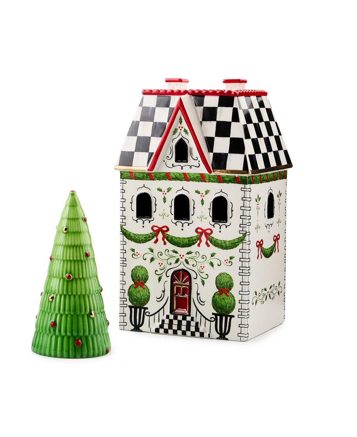 Click here for MacKenzie-Childs Holly Village Illuminated Ceramic... prices