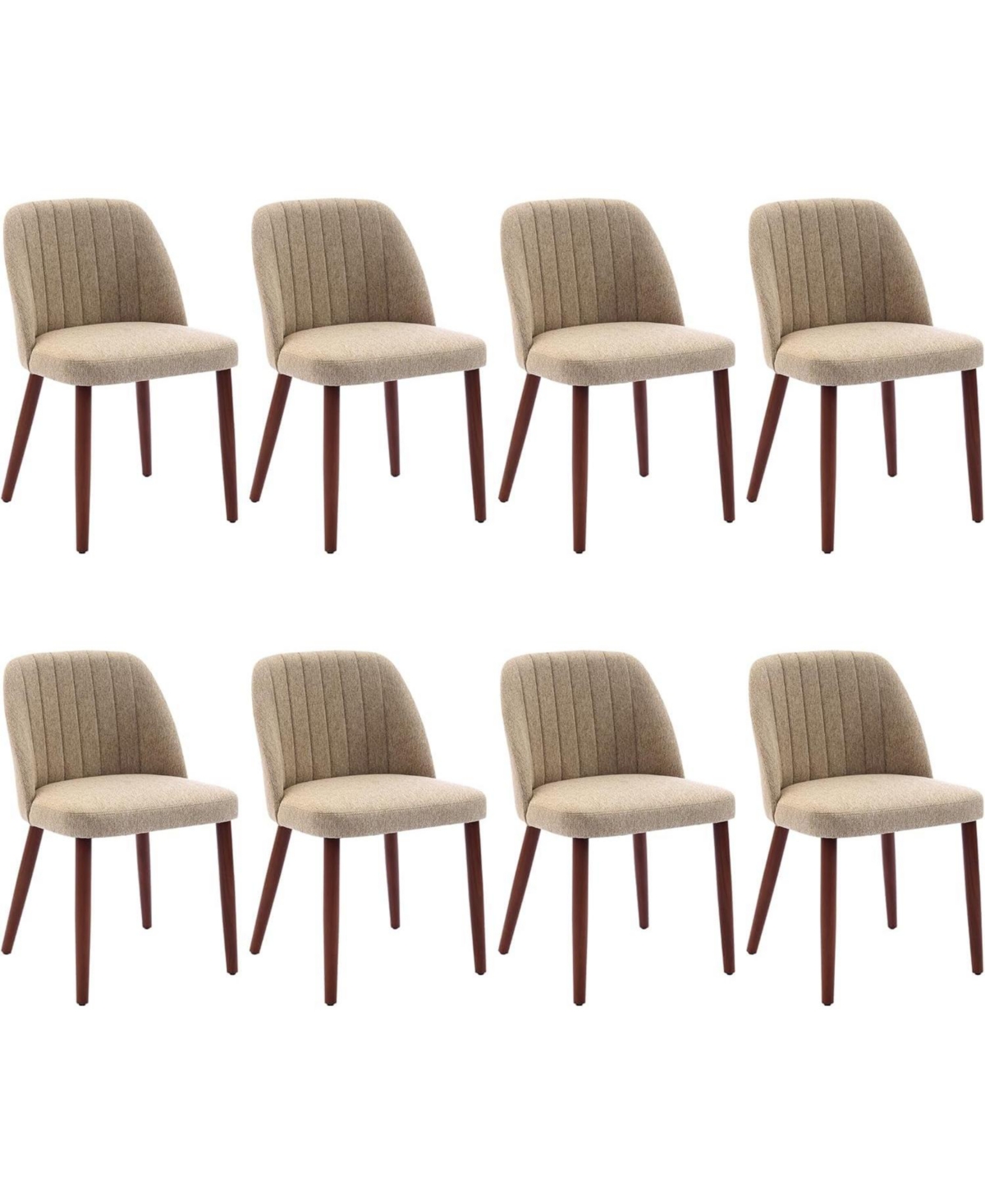 Click here for homfan Modern Wooden Dining Chairs Upholstered Lin... prices