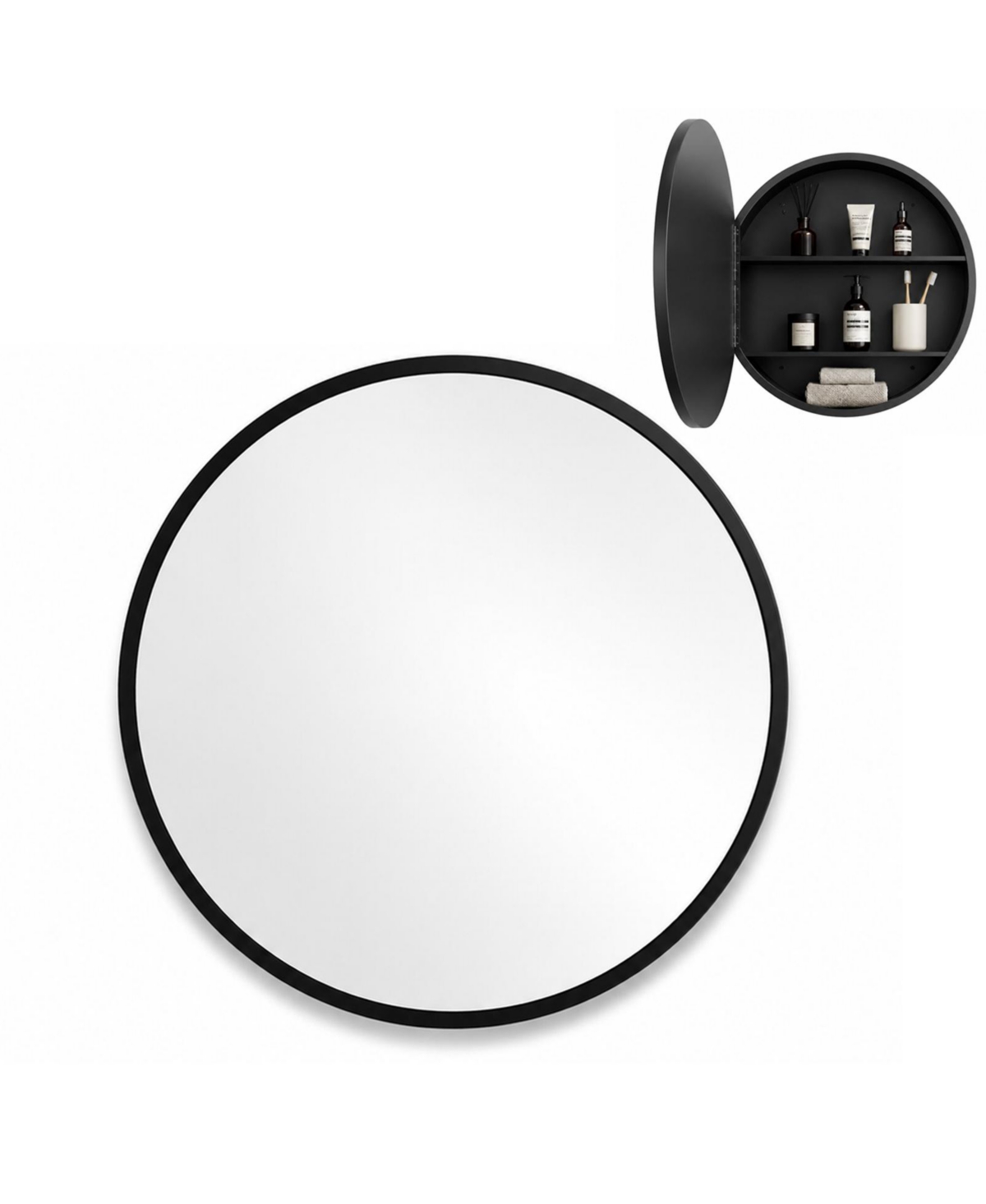 Click here for Phying 30 Inch Round Framed Mirror Medicine Cabine... prices