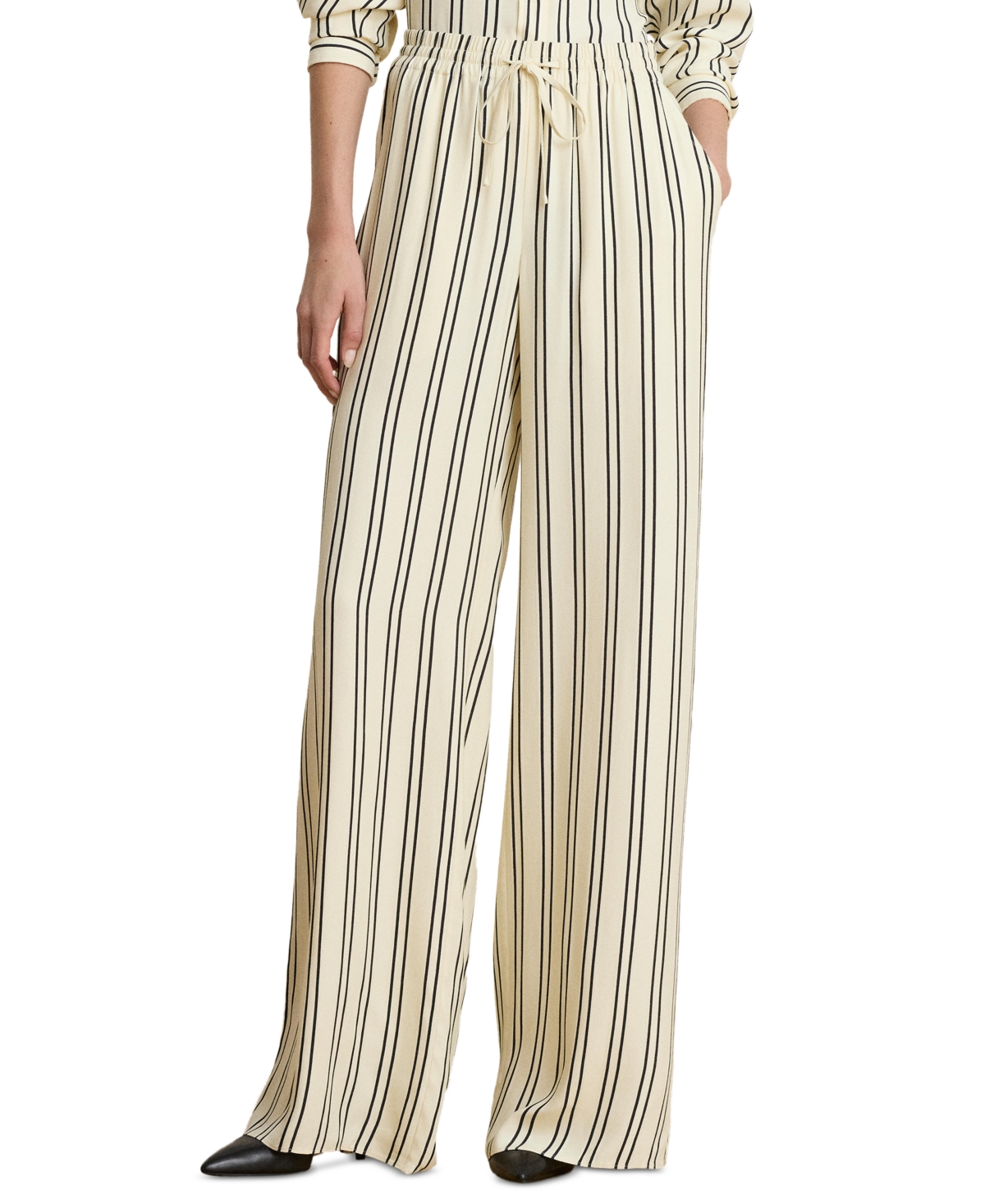 Click here for Lauren Ralph Lauren Womens Striped Wide-Leg Pants... prices