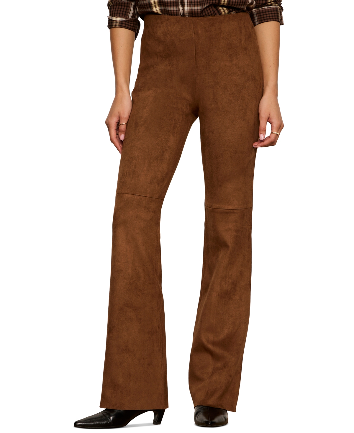 Click here for Sanctuary Womens Sashay Faux-Suede Flare Leggings... prices