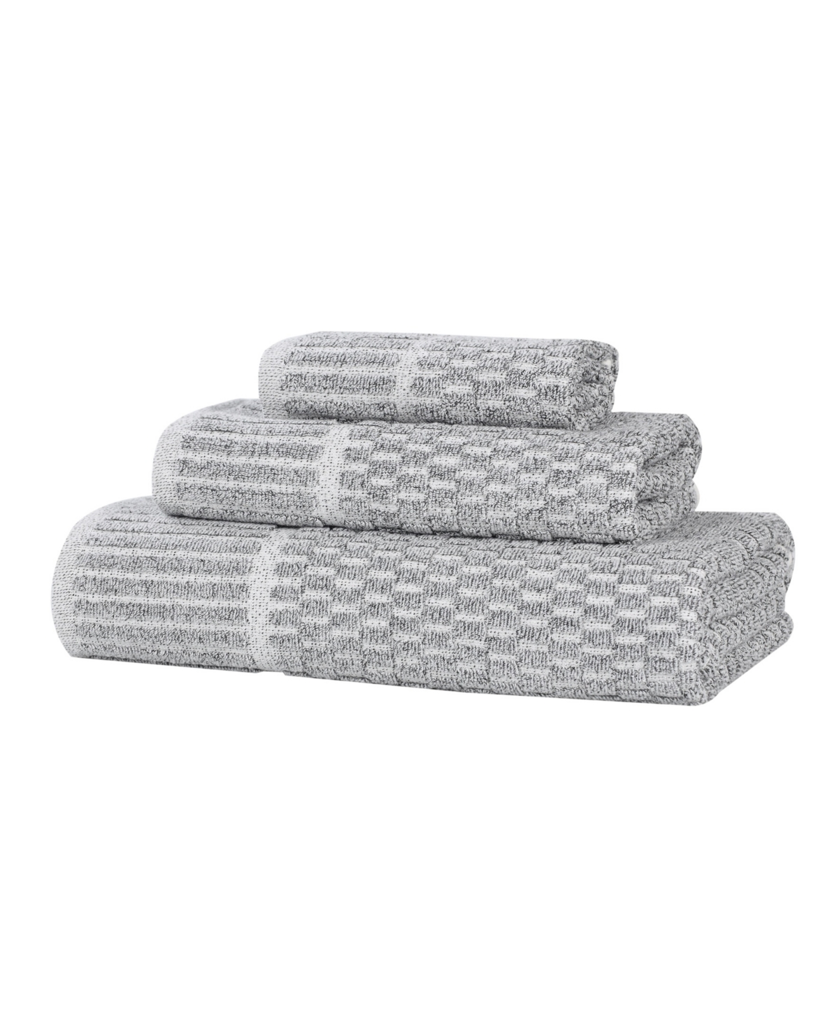Click here for Superior Juno Cotton 3-Piece Towel Set - Charcoal prices