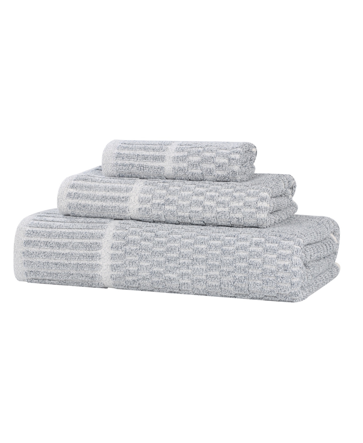 Click here for Superior Juno Cotton 3-Piece Towel Set - Denim Blu... prices