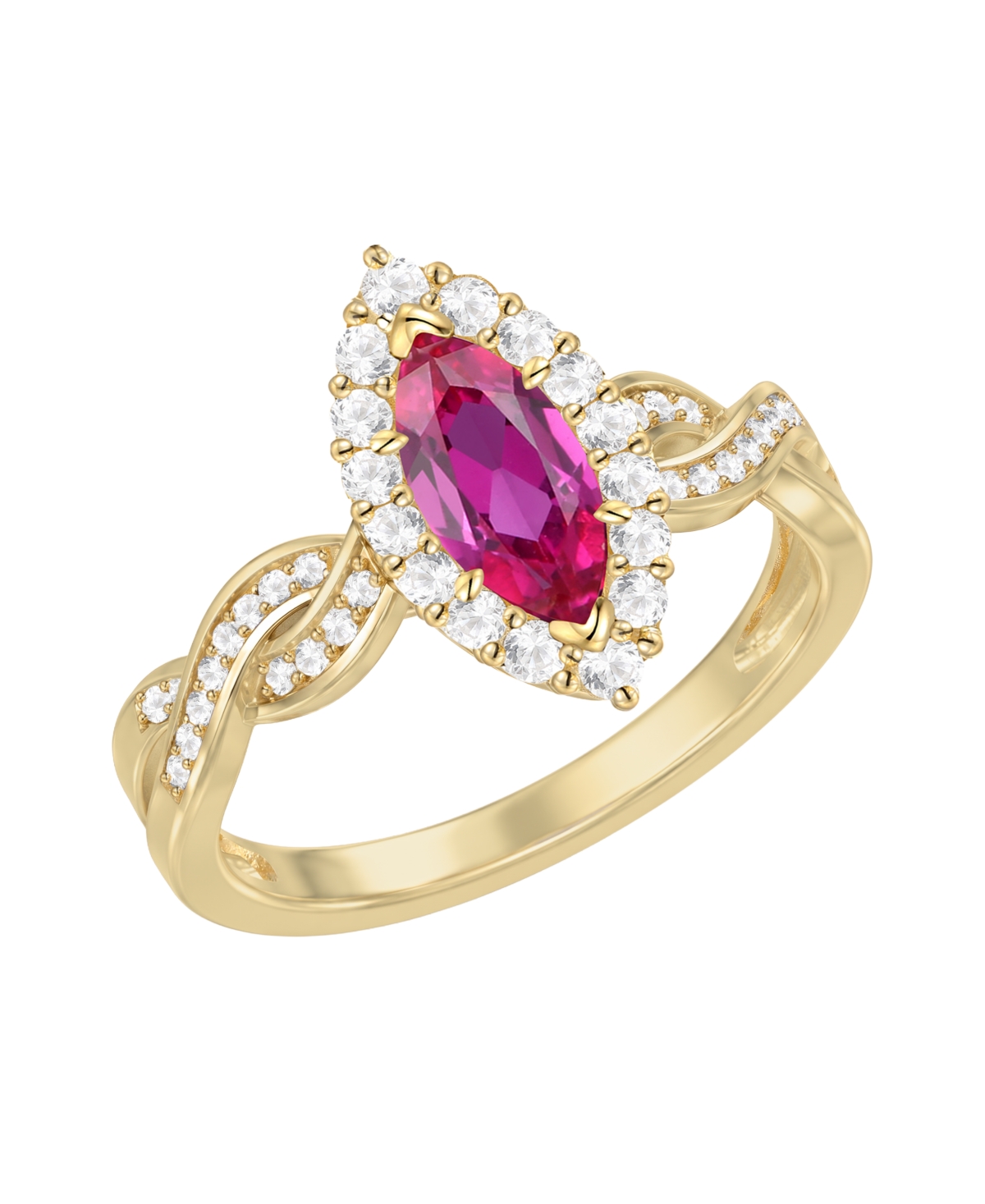 Click here for Macys Lab-Grown Ruby (5/8 ct. t.w.) & Lab-Grown Wh... prices