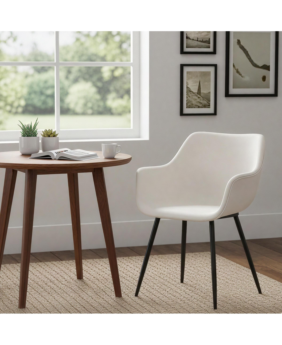 Click here for LeisureMod Markley Modern Leather Accent Dining Ch... prices