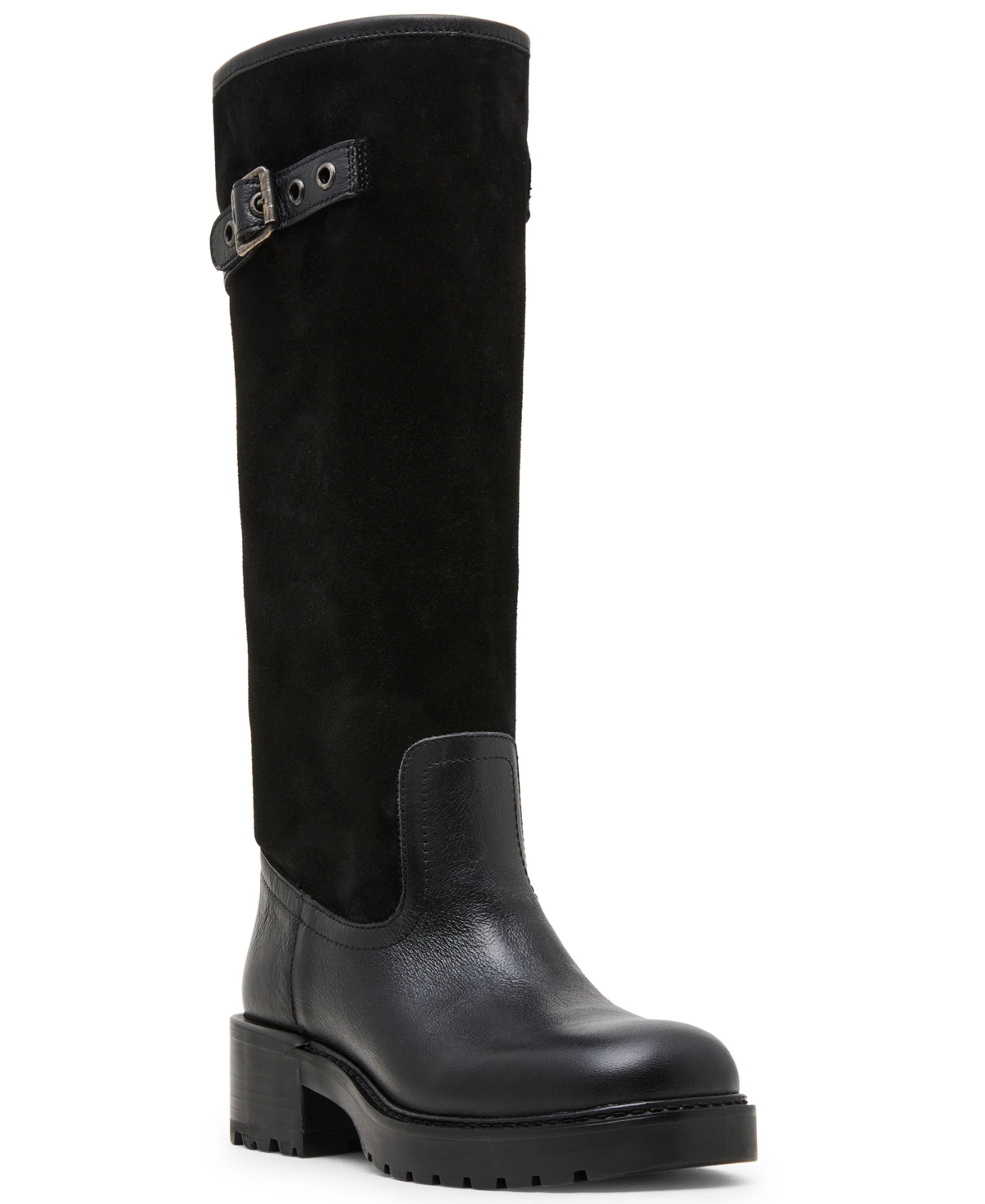Click here for Steve Madden Womens Ramble Lug-Sole Tall Riding Bo... prices