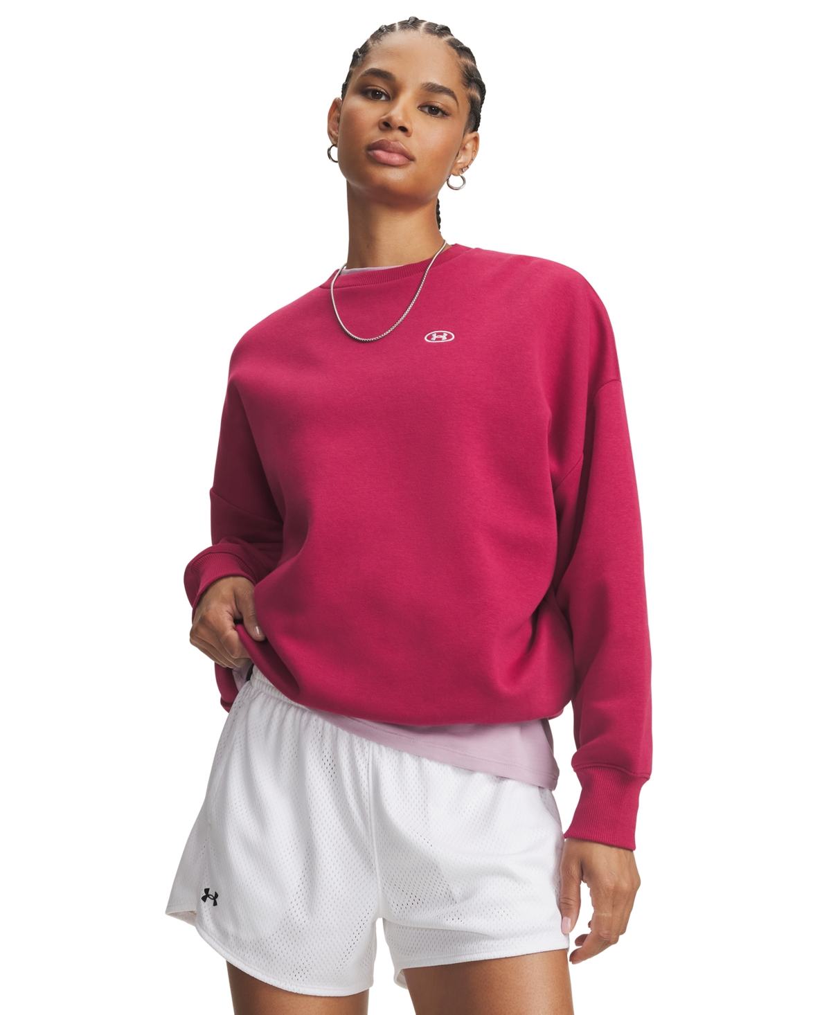 Click here for Under Armour Womens Rival Fleece Oversized Crewnec... prices