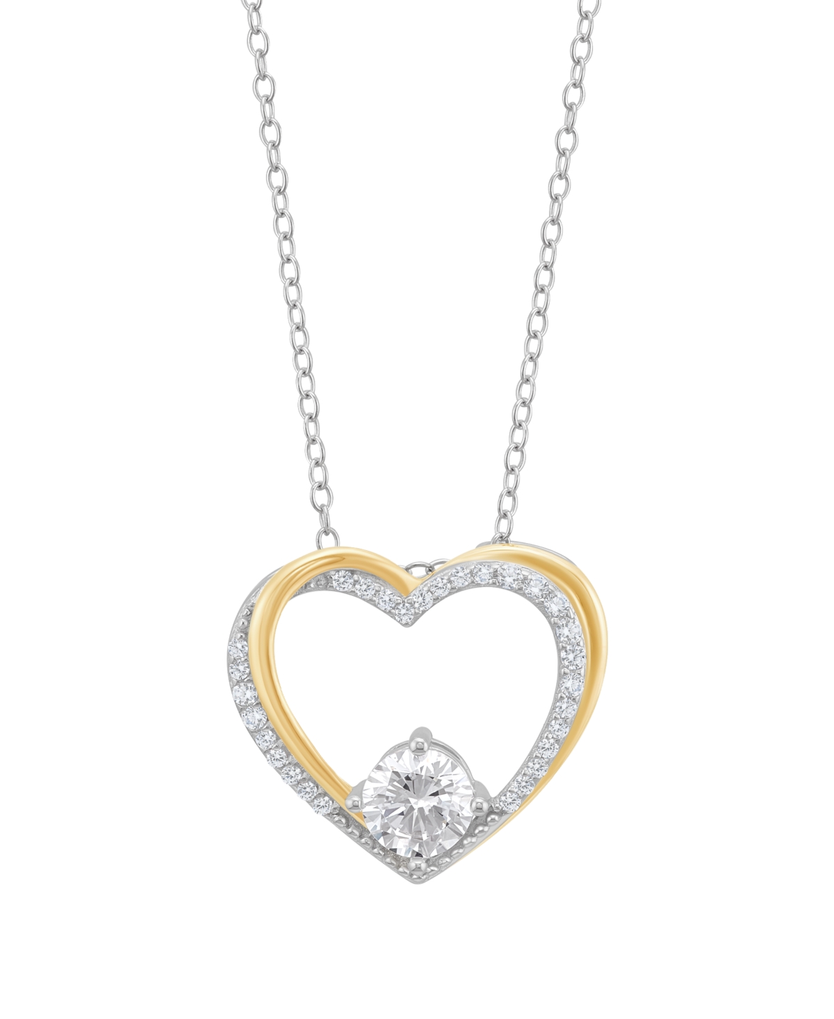 Click here for Macys Lab-Grown White Sapphire (1 ct. t.w.) Heart... prices