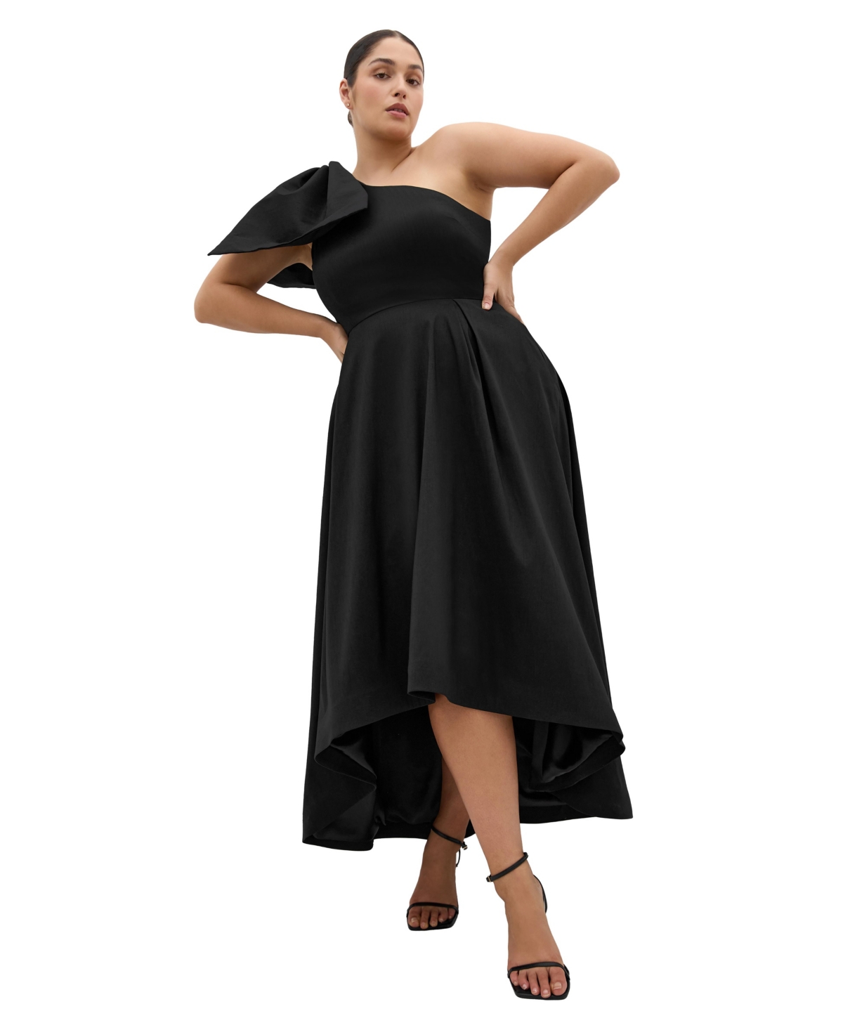 Click here for City Chic Plus Size Captivate One-Shoulder Fit & F... prices
