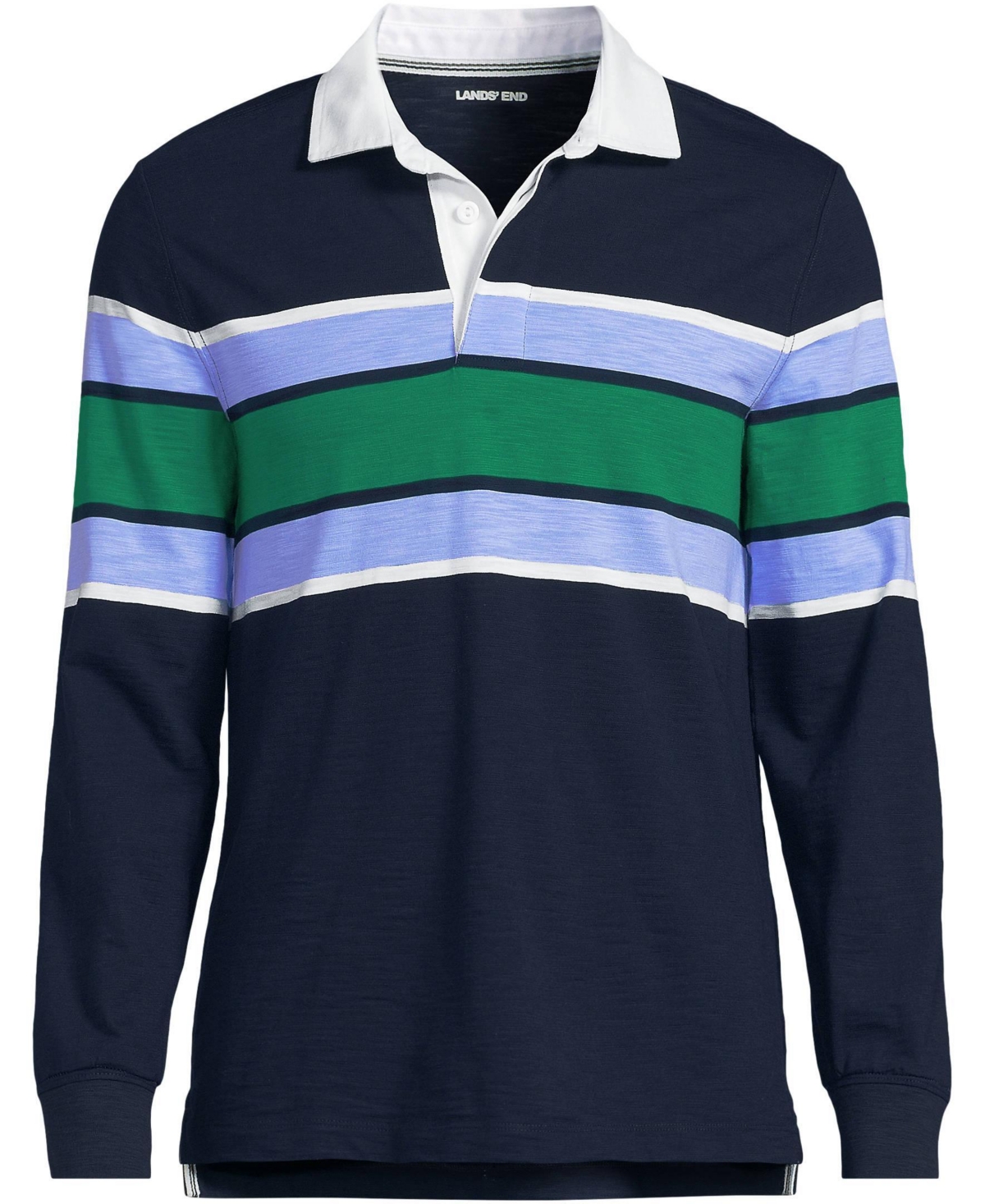 Click here for Lands End Mens Long Sleeve Lightweight Slub Rugby... prices