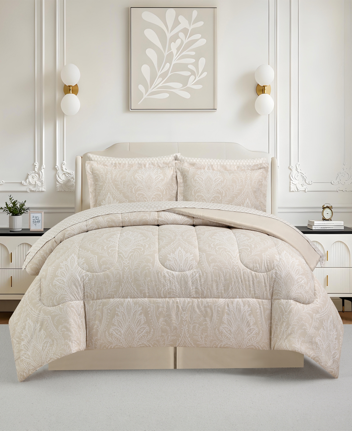 Click here for Macys Leslie Soft Hand Feel 8-Piece Comforter Set... prices