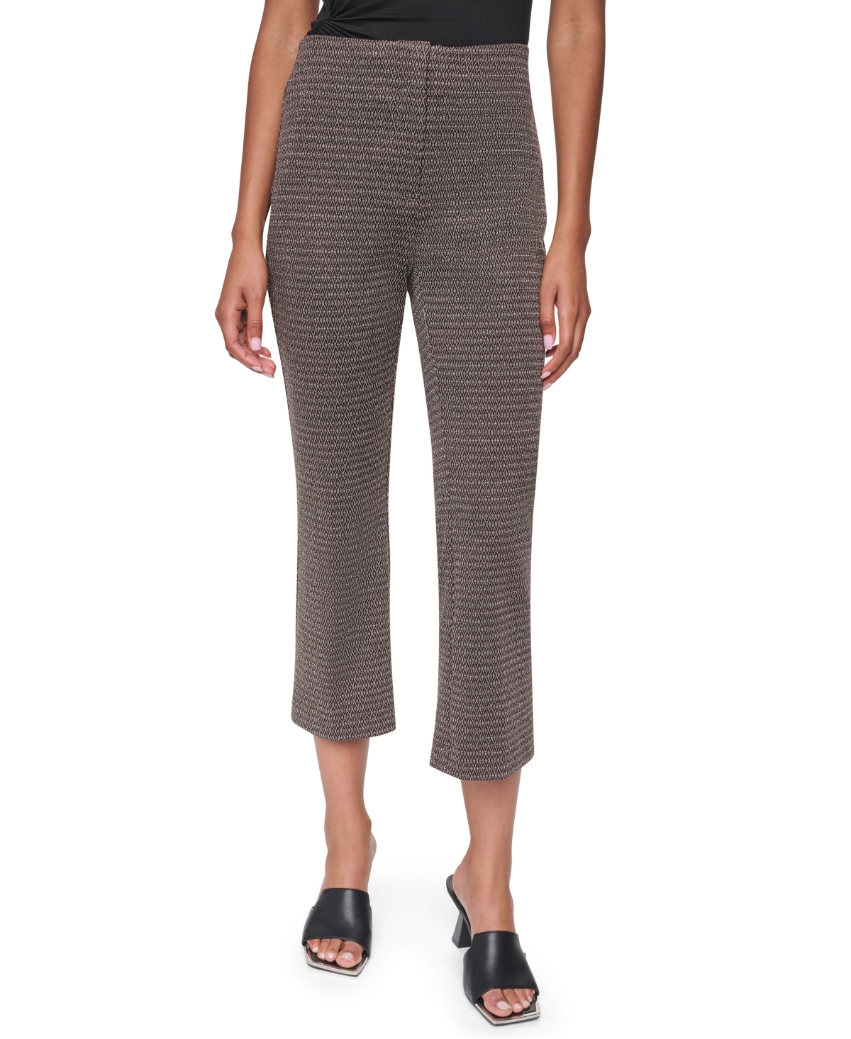 Click here for Dkny Petite Knit Diamond Jacquard Straight-Leg Pan... prices