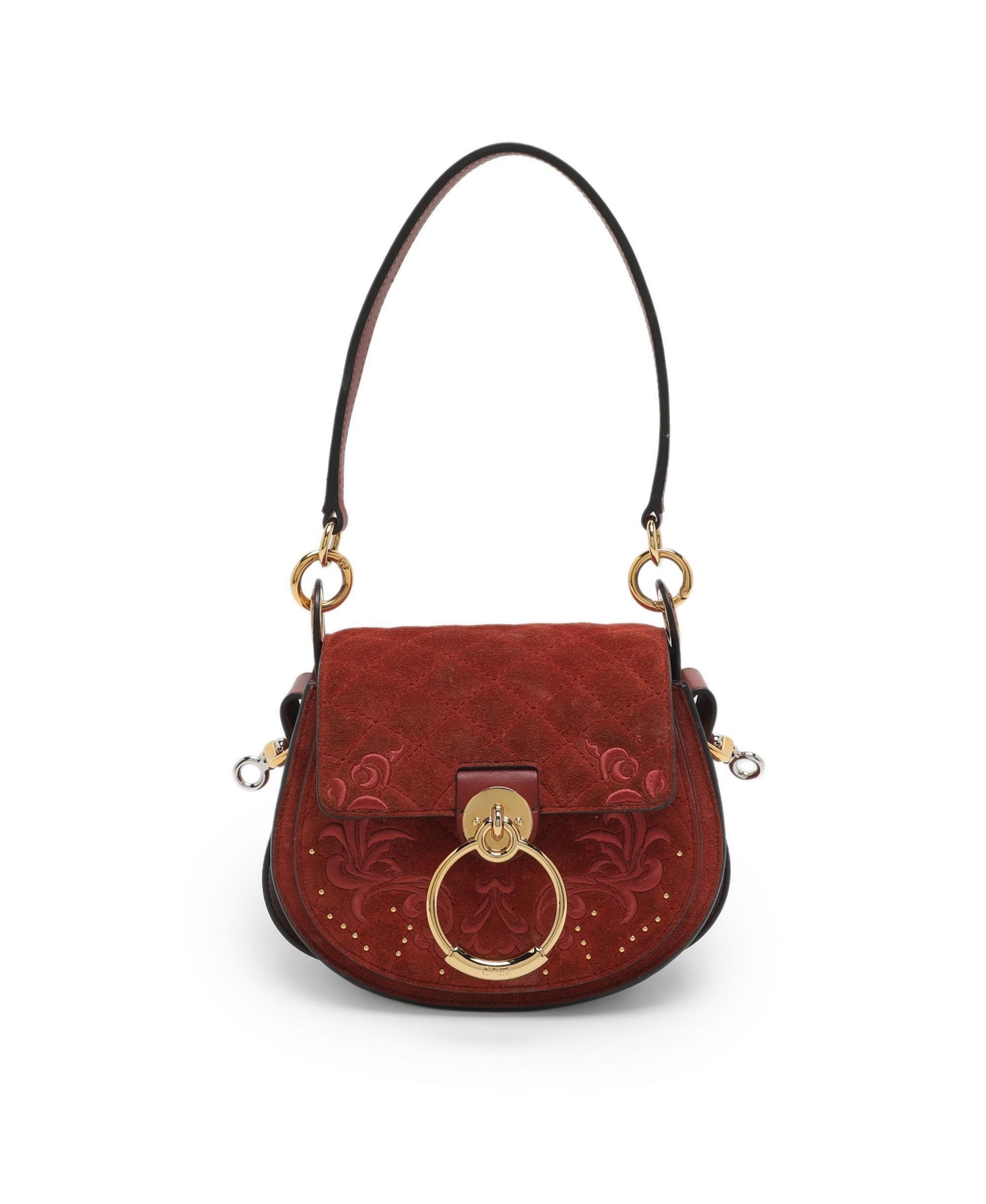 Click here for Pre-Owned Chloe Womens Tess Embroidered Suede and... prices