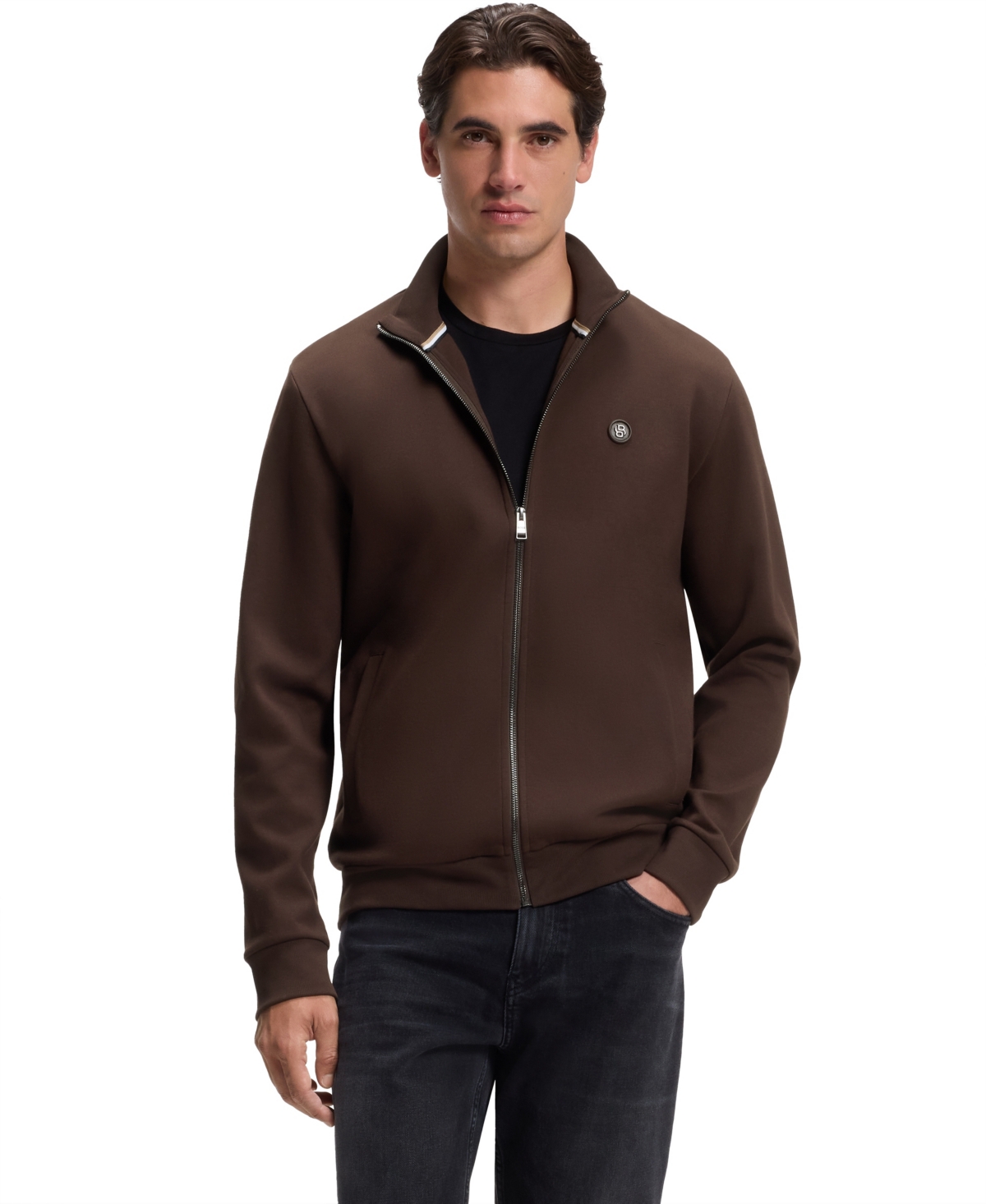 Click here for Boss by Hugo Boss Mens Cotton-Blend Regular-Fit Sw... prices