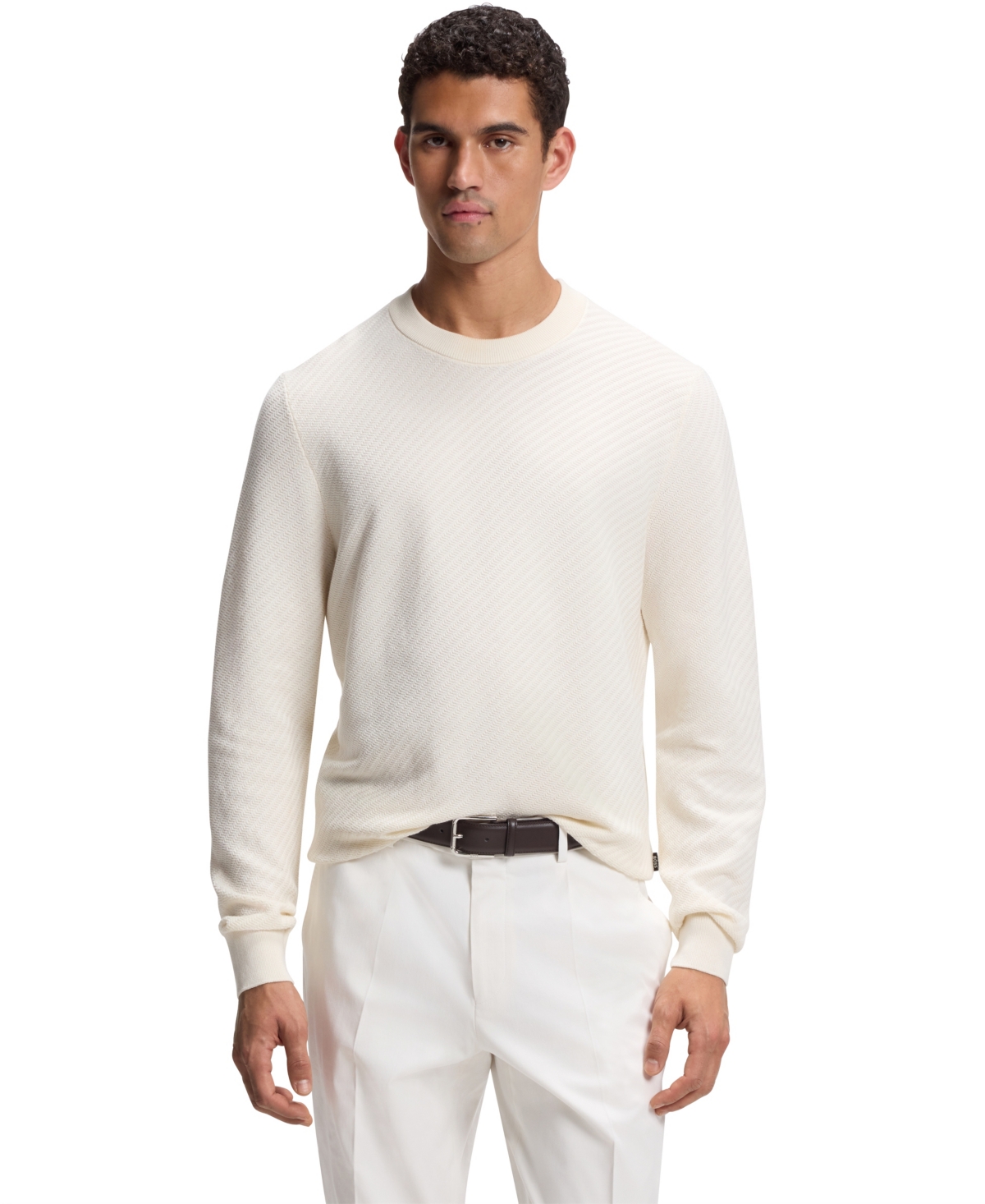 Click here for Boss by Hugo Boss Mens Diagonal-Structured Cotton... prices