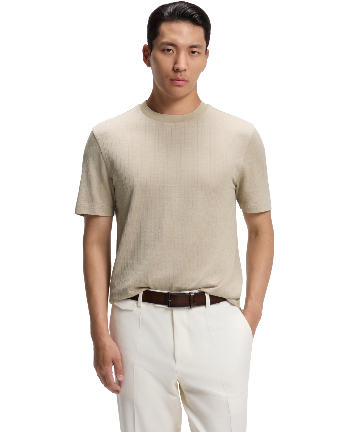 Click here for Boss by Hugo Boss Mens Cotton-Blend Regular-Fit T-... prices